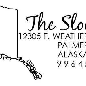 Alaska Address Stamp, Custom Address Stamp, Alaska Stamp, Self Inking ...
