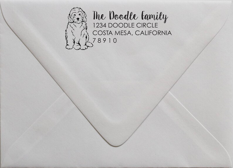 Doodle Address Stamp Labradoodle Address Stamp Goldendoodle - Etsy