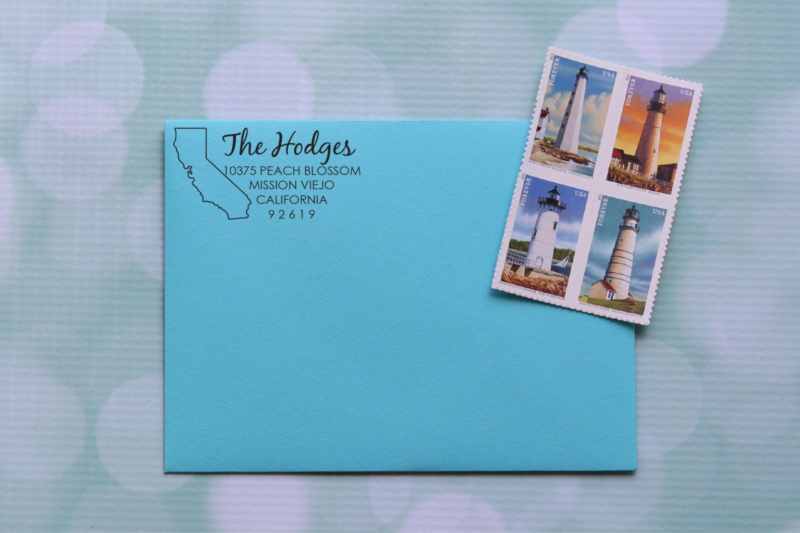 California Address Stamp Custom Address Stamp Self Inking - Etsy