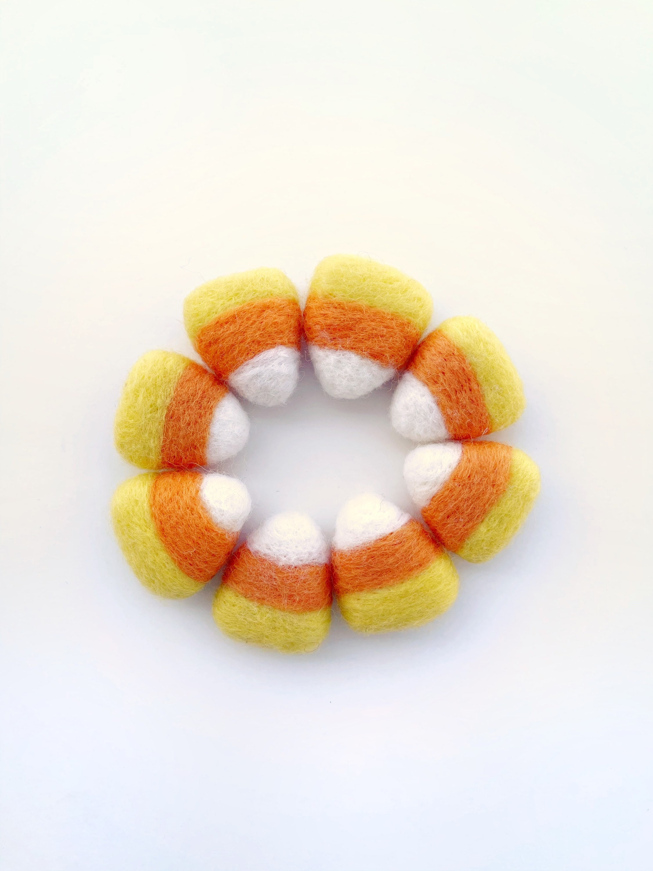 Felt Candy Corn, Halloween Felted Candy Corn, Halloween Felt Shapes ...