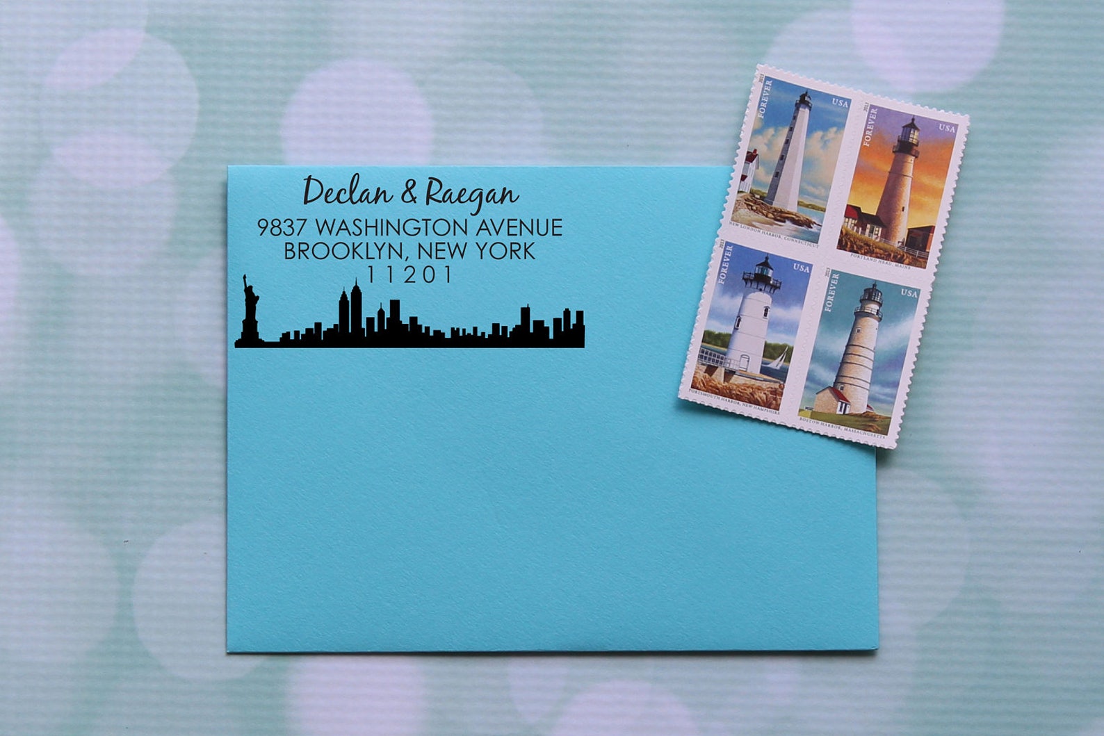 New York Address Stamp, New York City Stamp, NYC Address Stamp, Self ...