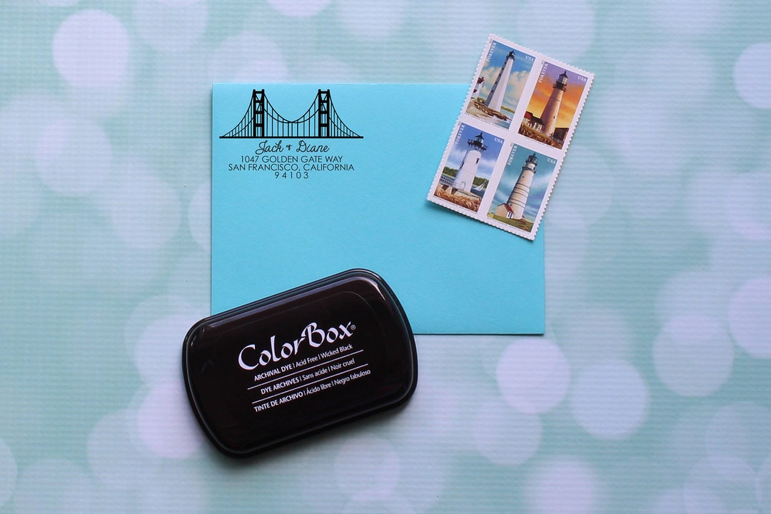 San Francisco Address Stamp, Golden Gate Stamp, Golden Gate Address ...