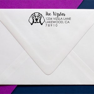 Vizsla Address Stamp, Vizsla Dog Address Stamp, Vizsla Stamp, Self ...