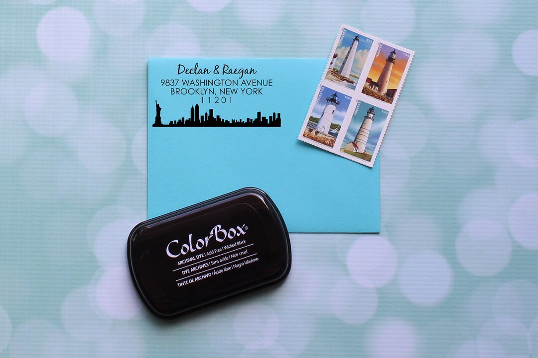 New York Address Stamp, New York City Stamp, NYC Address Stamp, Self ...