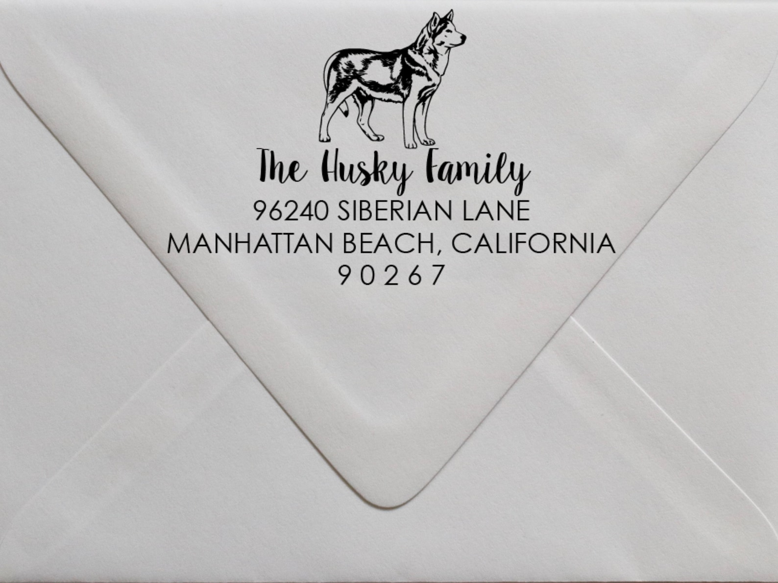 Husky Dog Address Stamp Husky Address Stamp Siberian Husky - Etsy
