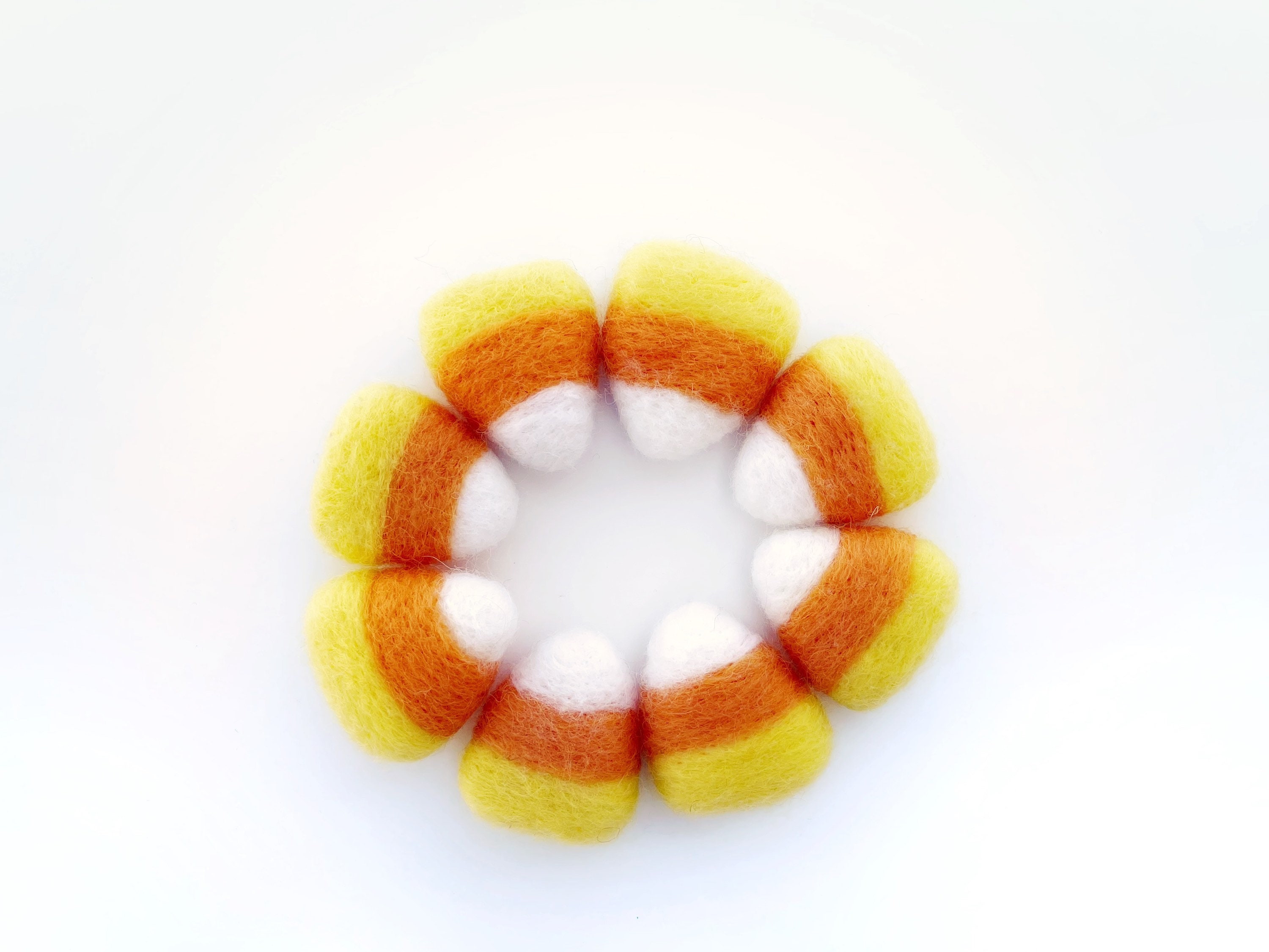 Felt Candy Corn, Halloween Felted Candy Corn, Halloween Felt Shapes ...