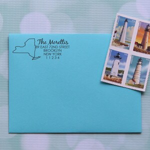 New York Address Stamp, Custom Address Stamp, State Address Stamp ...
