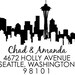 Seattle Address Stamp Seattle Stamp Seattle Skyline Address - Etsy