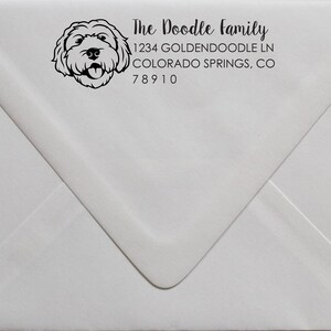 Goldendoodle Address Stamp, Dog Address Stamp, Doodle Address Stamp ...