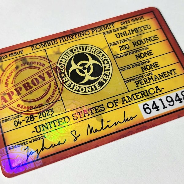 Hunting Permit - Etsy