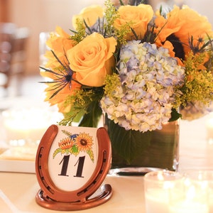 Horseshoe Wedding Table Numbers, Wedding Decor Table Numbers, Rustic ...
