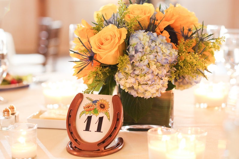 Horseshoe Wedding Table Numbers, Wedding Decor Table Numbers, Rustic ...