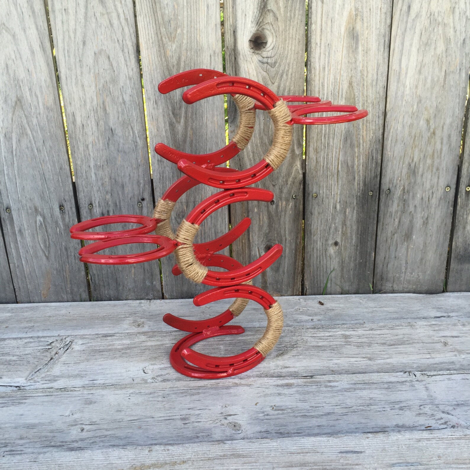 Horseshoe Wine Rack Wine Rack Rustic Wine Rack Country - Etsy
