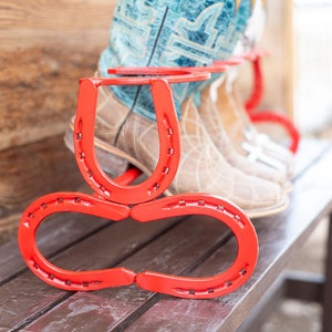 Boot Rack - Boot Storage - Horseshoe Boot Rack - Rustic Boot Rack ...