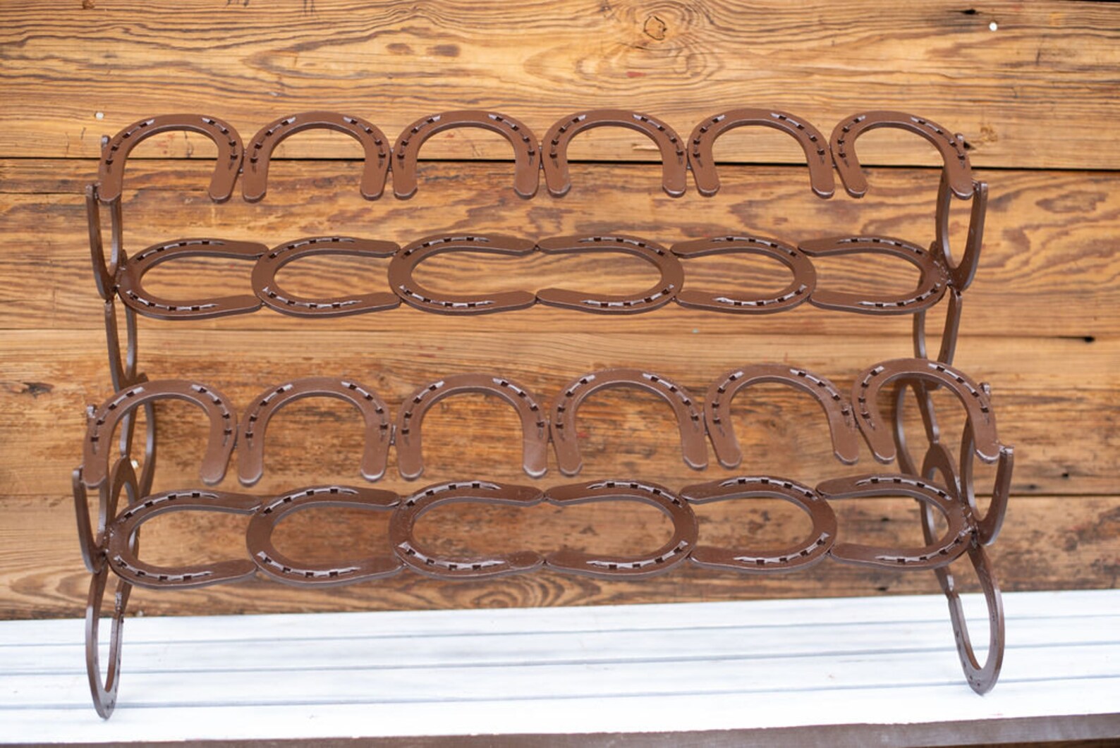 Rustic Brown Horseshoe Boot Rack Horseshoe Decor Boot | Etsy
