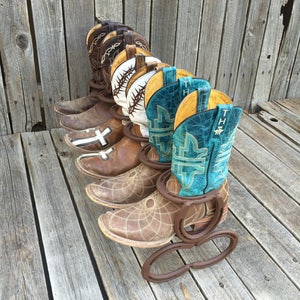 Boot Rack, Horseshoe Boot Rack, Cowboy Boot Rack, Boot Organizer ...