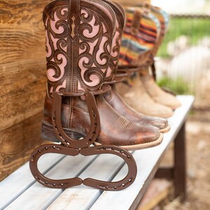 Horseshoe Boot Rack. Boot Rack, Boot Storage, Cowboy Boot Organizer ...