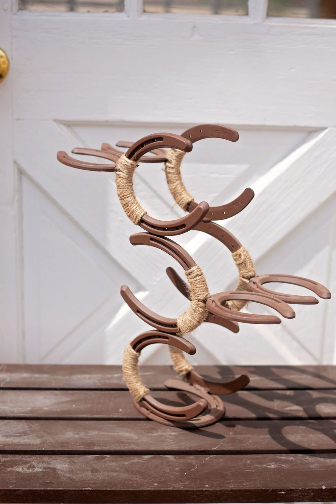 Horseshoe Wine Rack Wine Rack Rustic Wine Rack Country - Etsy