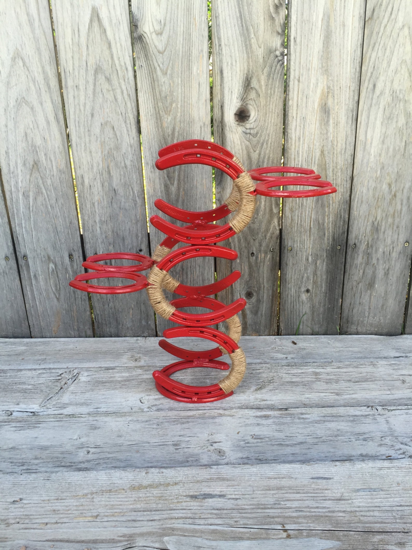 Horseshoe Wine Rack Wine Rack Rustic Wine Rack Country - Etsy