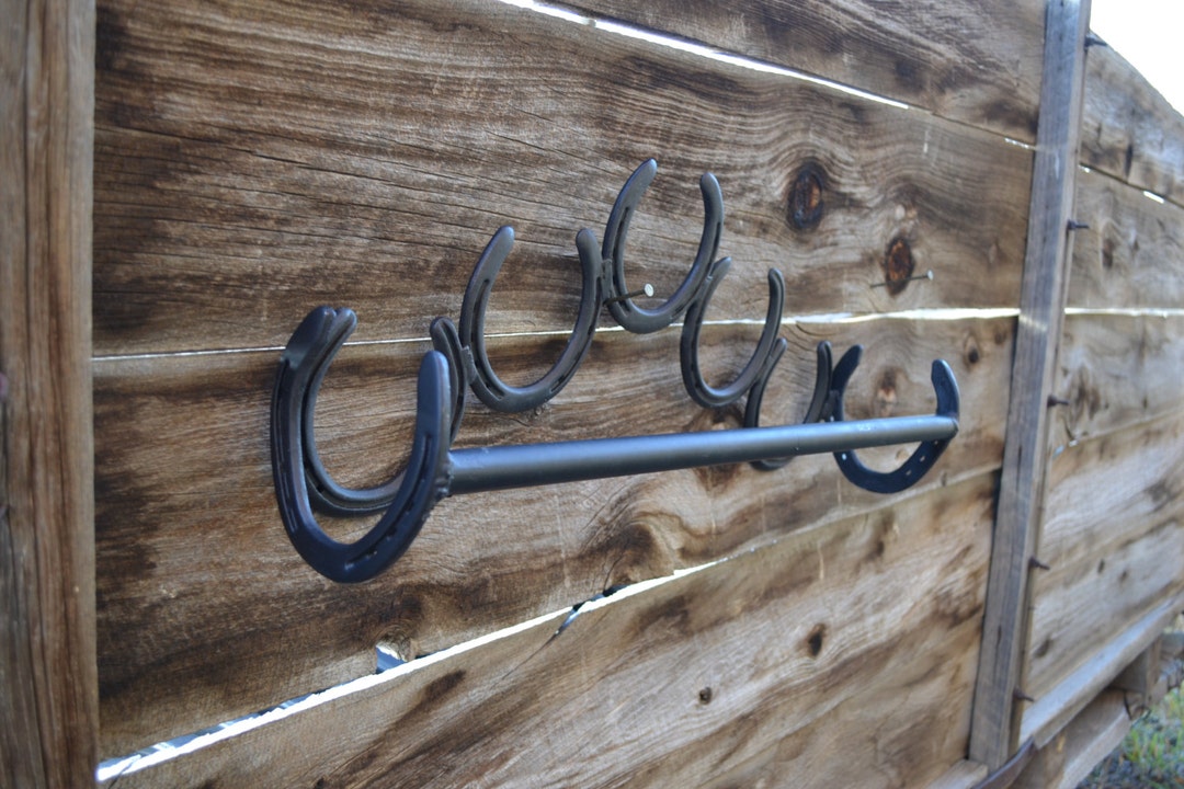 Horseshoe Towel Rack, Horseshoe Art, Horseshoe Decor, Horse Blanket ...