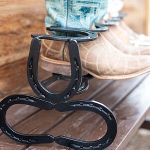Boot Rack, Horseshoe Boot Rack, Horseshoe Art, Horseshoe Decor, Boot ...