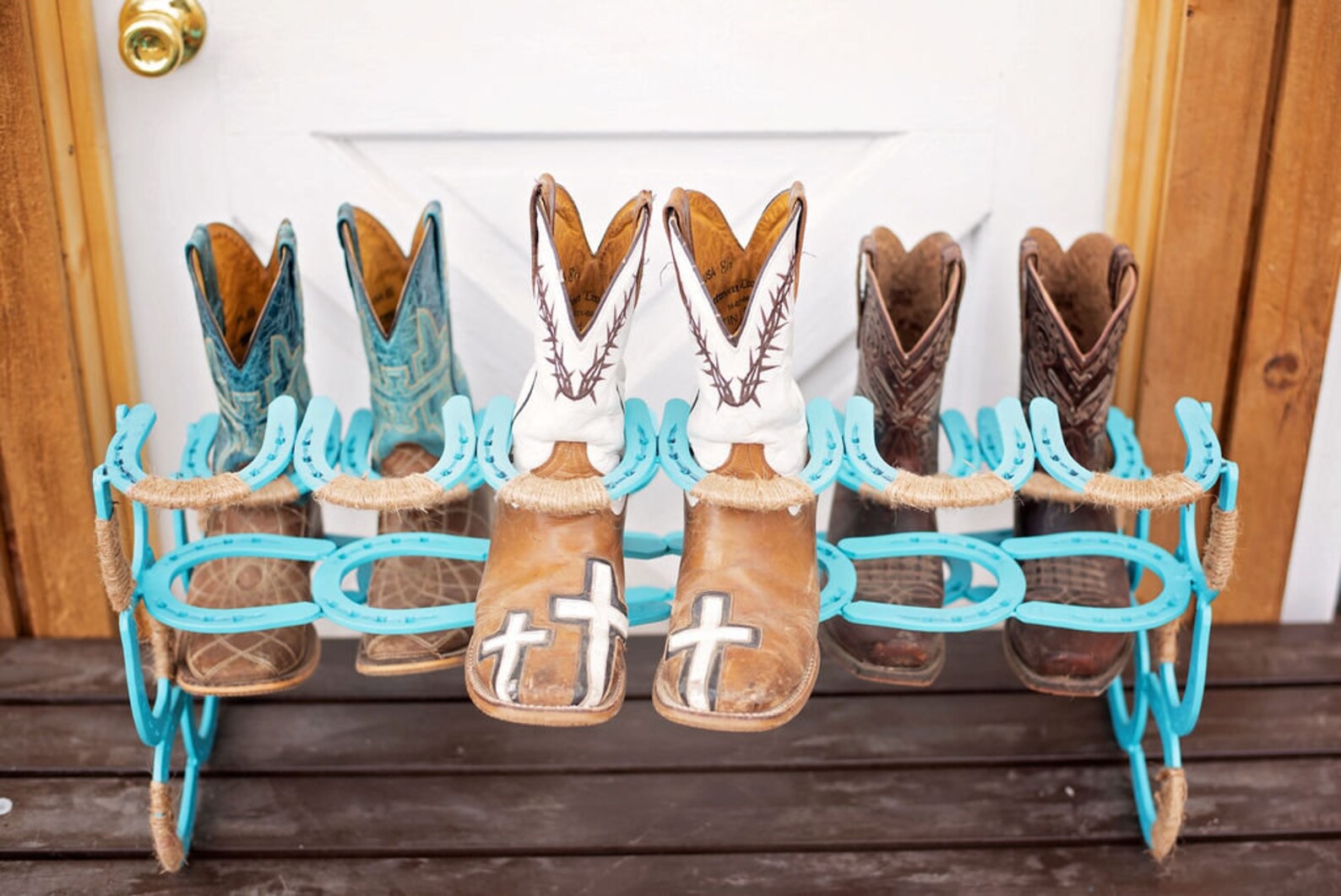 Horseshoe Boot Rack Horseshoe Boot Organizer Horseshoe Art Cowboy Boot ...