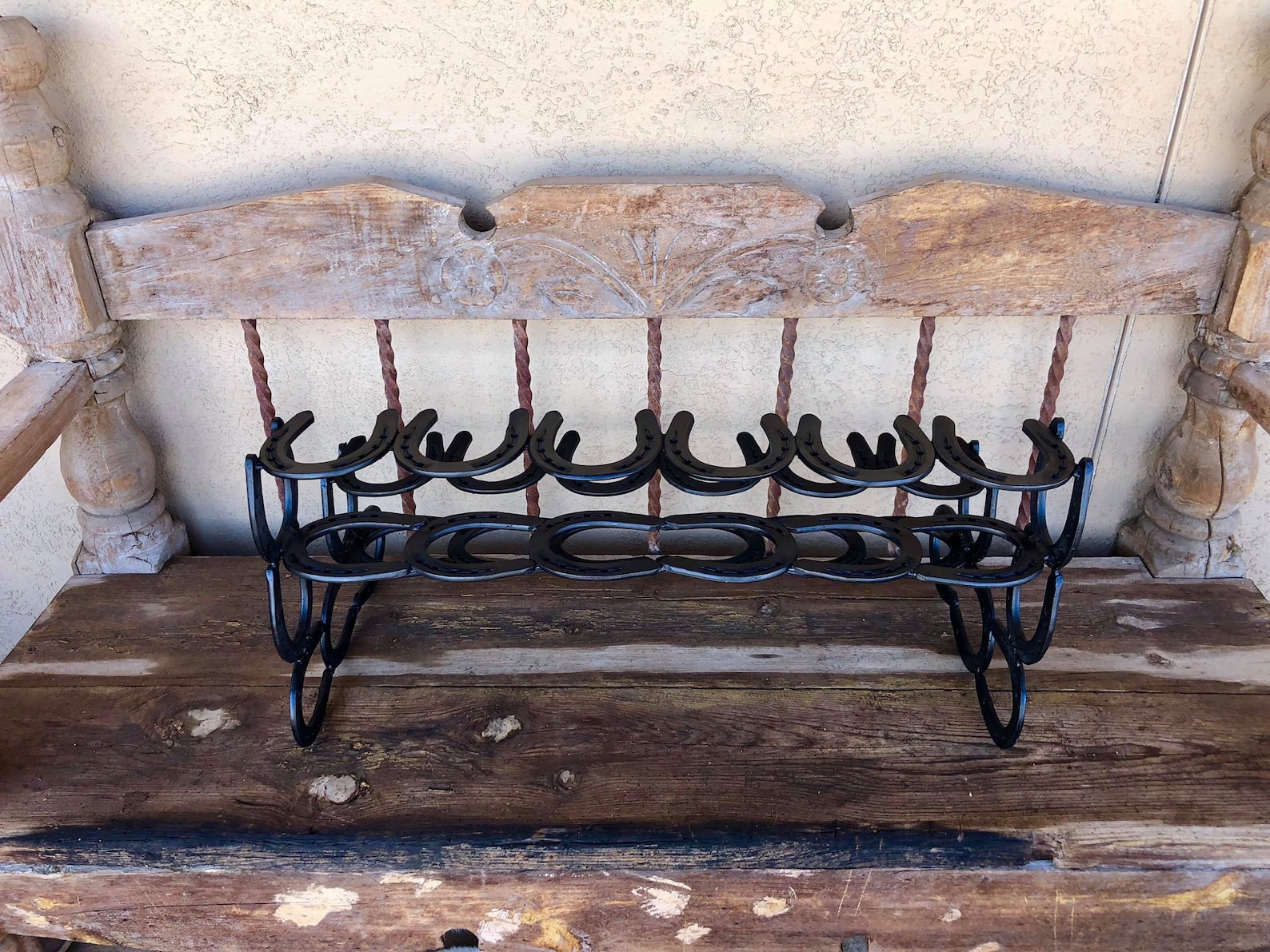 Boot Rack, 6 Pairs of Boots, Horseshoe Decor, Horseshoe Art, Boot ...