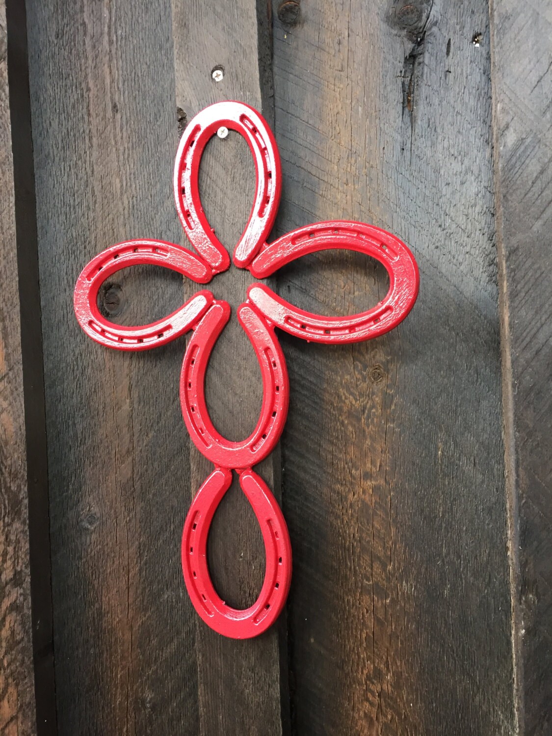 Horseshoe Cross Horseshoe Decor Horseshoe Art Wall Decor | Etsy