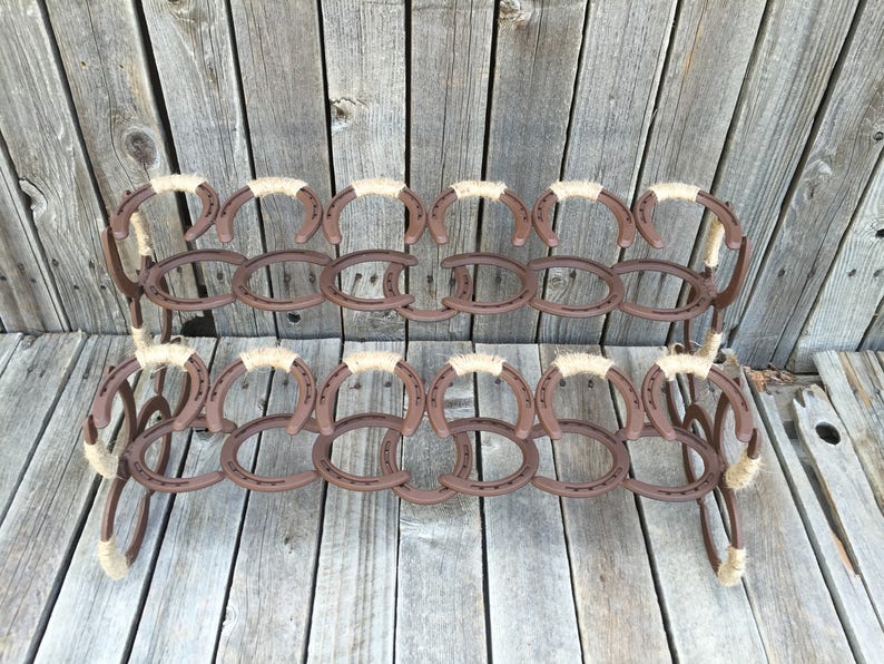 Horseshoe Boot Rack Boot Rack Southern Decor Horseshoe Art | Etsy