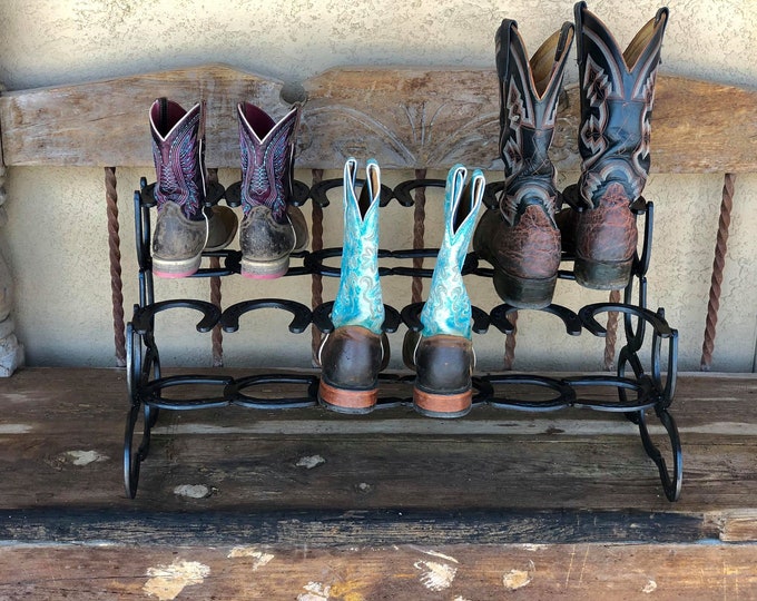 Farmhouse Cowboy Boot and Belt Rack No. 90- Cowboy Boot Rack - Western ...