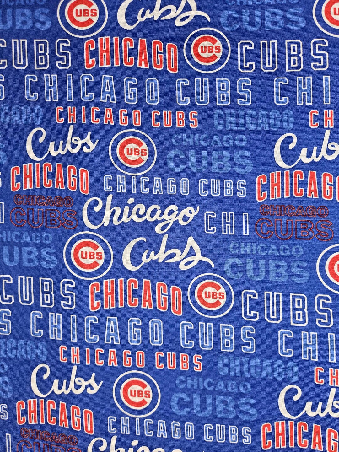 Chicago Cubs Cotton Fabric - Etsy