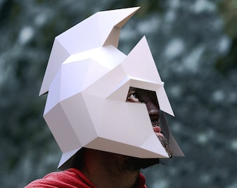 Happy Cube Mask, Low Poly Cube Mask, Papercraft Template, 3D Low Poly ...