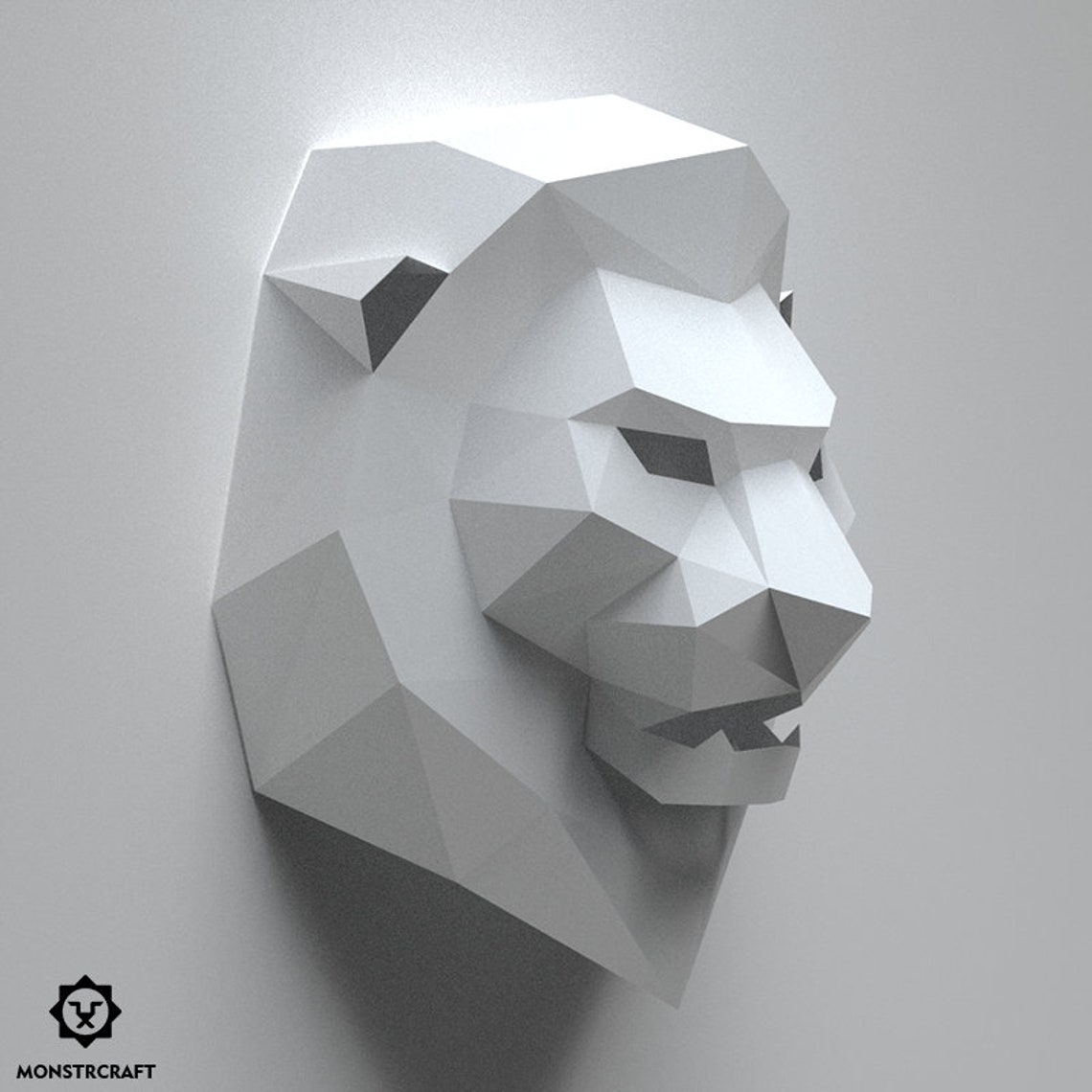 Lion Head Paper Craft Wall Decor Digital Files Printable PDF | Etsy India