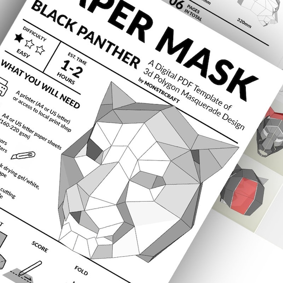 Black Panther Mask Printable Template