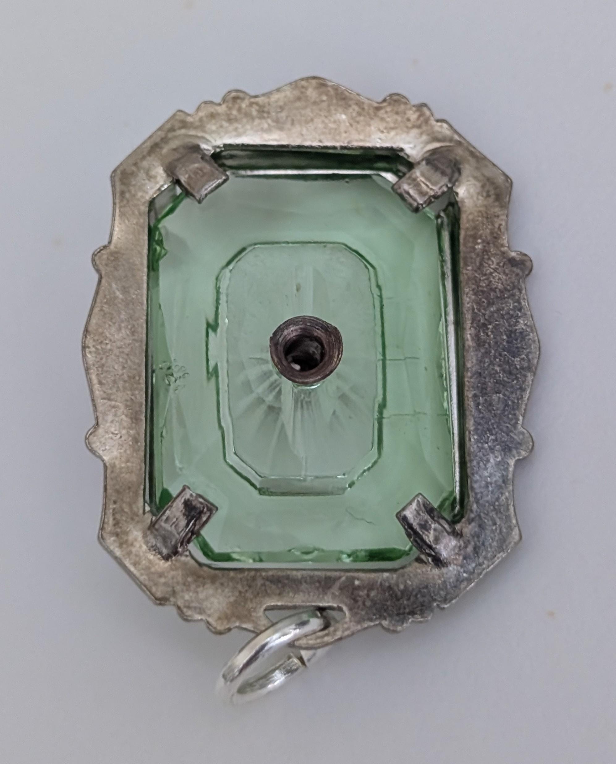 On HOLD - Not for Sale. 1.19 Vintage Art Deco Green Camphor Glass ...