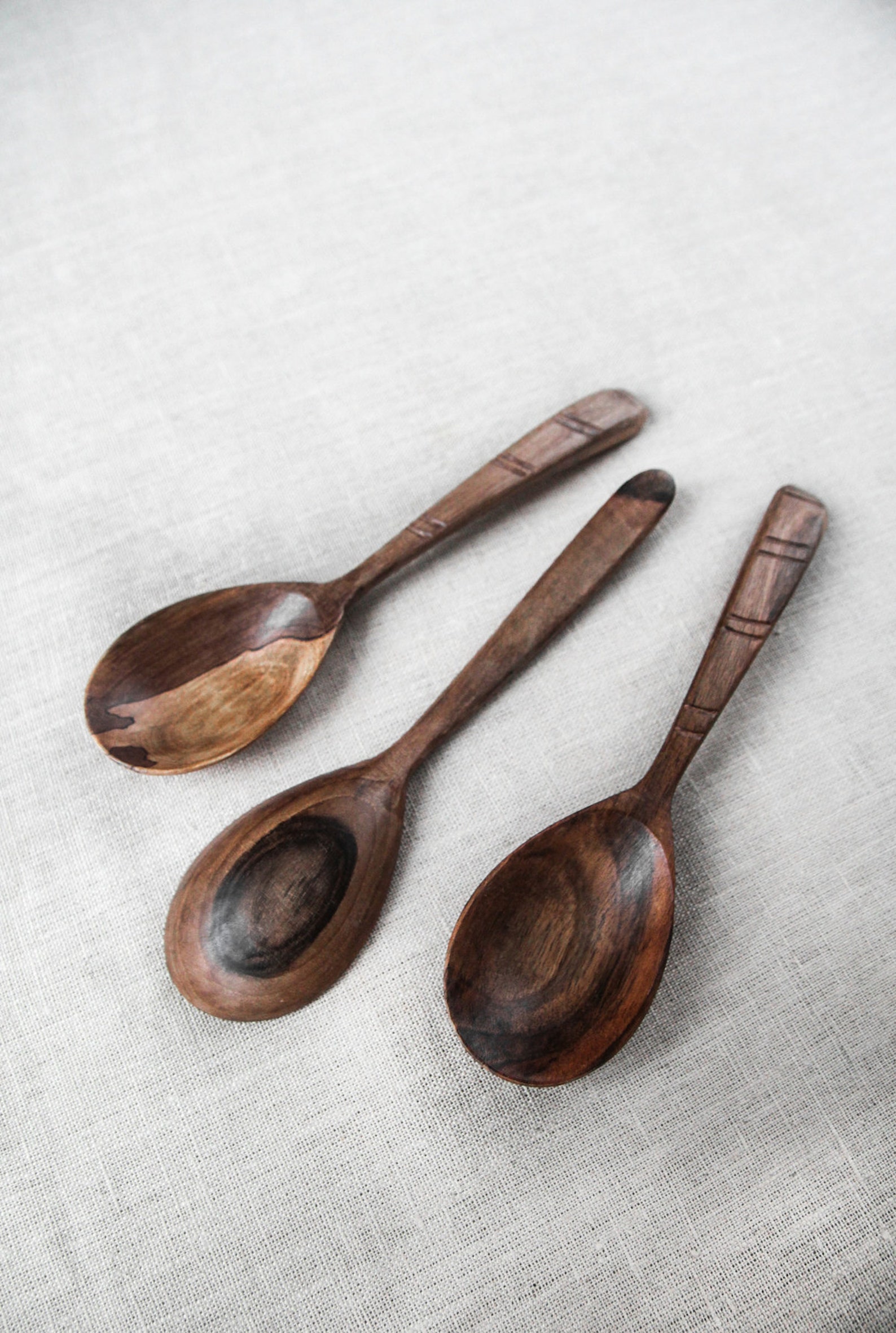 Walnut wooden spoons. Soup spoons. Deep spoons | Etsy