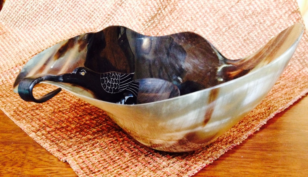 Made in India: Genuine Horn Shell Shape Serving Bowl - Etsy