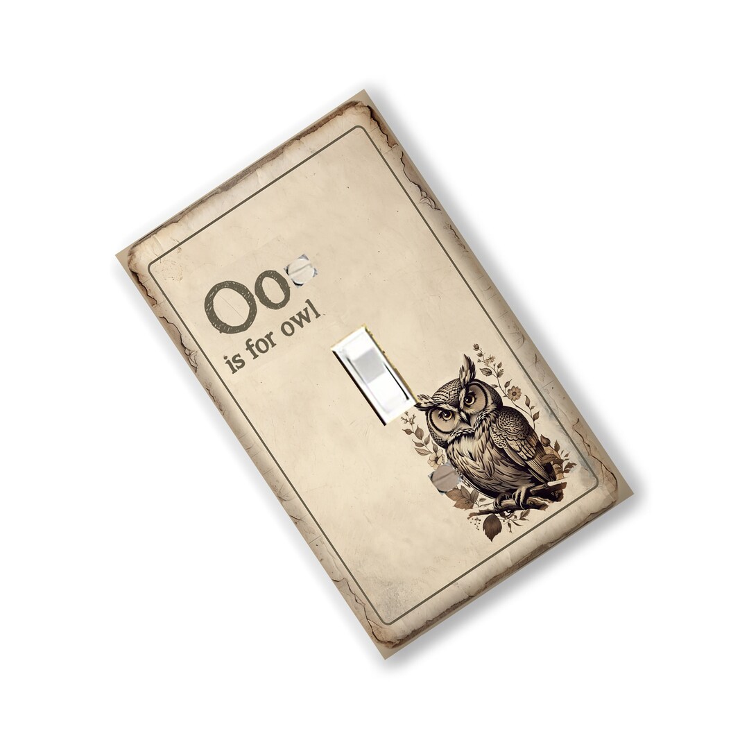 Oo Owl Light Switch Cover Nursery Baby Bedroom Home Decor Garden Gift ...