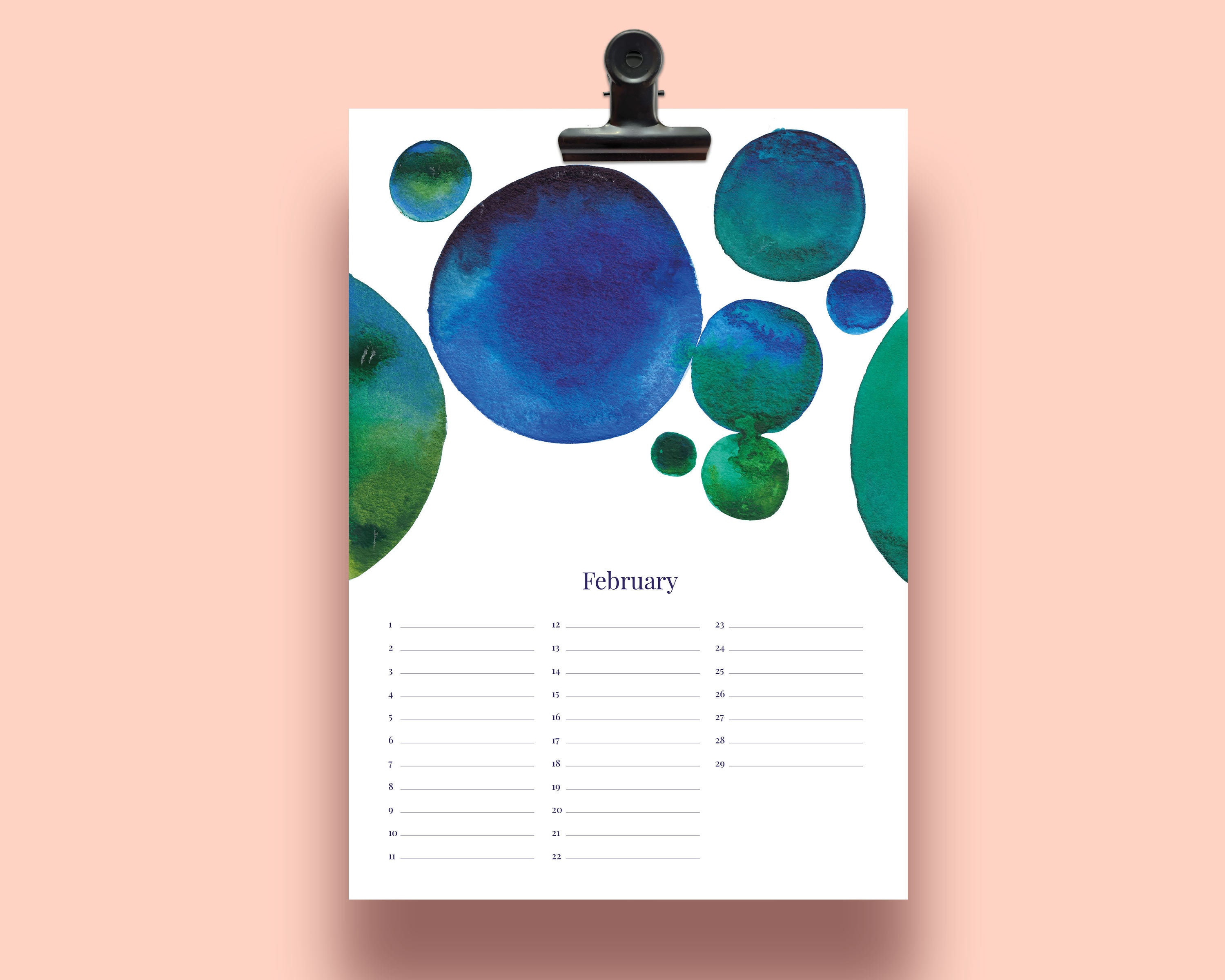 Perpetual birthday calendar Wall calendar Year wall | Etsy