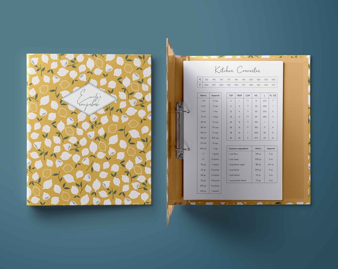 Custom A5 Recipe Binder - Personalized Cook Book, Unique Kitchen ...