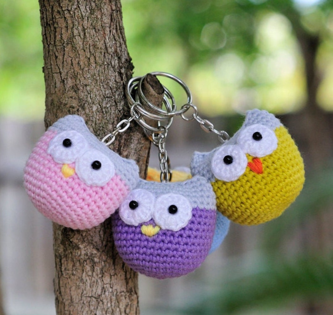 Owl Keychain PDF Crochet Pattern Accessories - Etsy