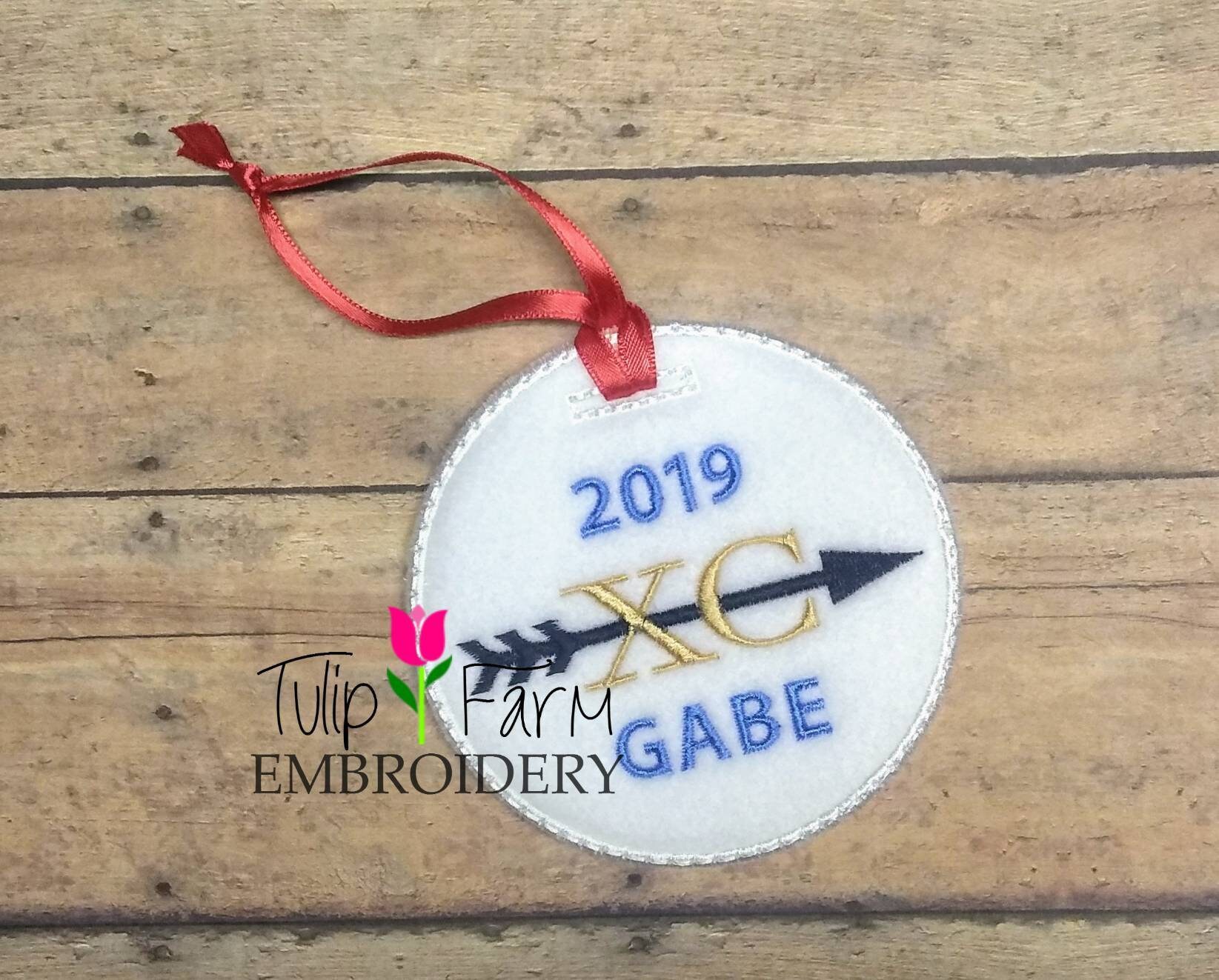 Cross Country Personalized Ornament, XC Felt Ornament, Custom Track ...