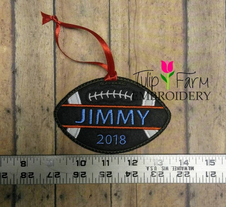 Football Ornament - Custom Felt Football Ornament - Personalized ...