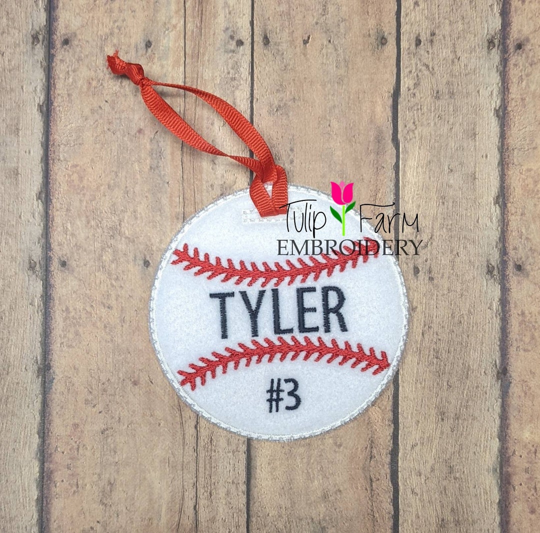 Baseball Ornament - Custom Baseball Felt Ornament - Personalized ...