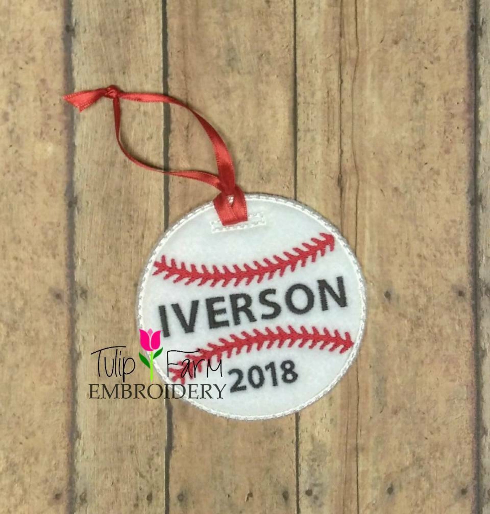 Baseball Ornament - Custom Baseball Felt Ornament - Personalized ...