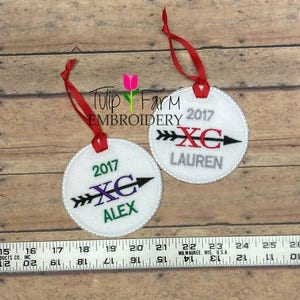 Cross Country Personalized Ornament, XC Felt Ornament, Custom Track ...