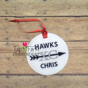 Cross Country Personalized Ornament, XC Felt Ornament, Custom Track ...