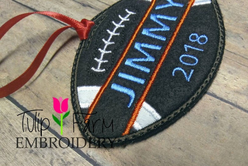 Football Ornament Custom Felt Football Ornament | Etsy