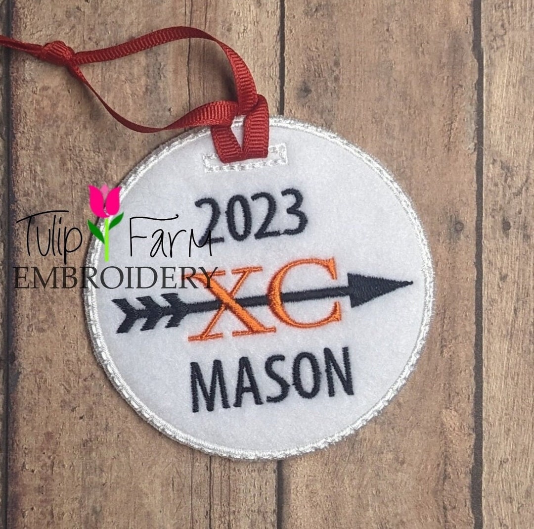 Cross Country Personalized Ornament, XC Felt Ornament, Custom Track ...