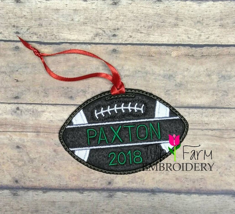 Football Ornament - Custom Felt Football Ornament - Personalized ...